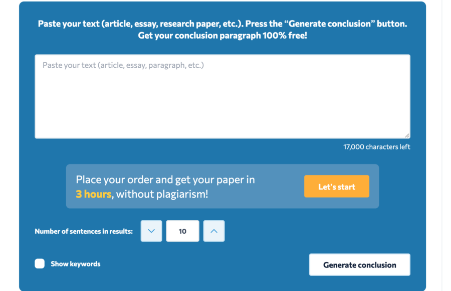 Best Conclusion Generator From Introduction - Free Online Tools (2026)